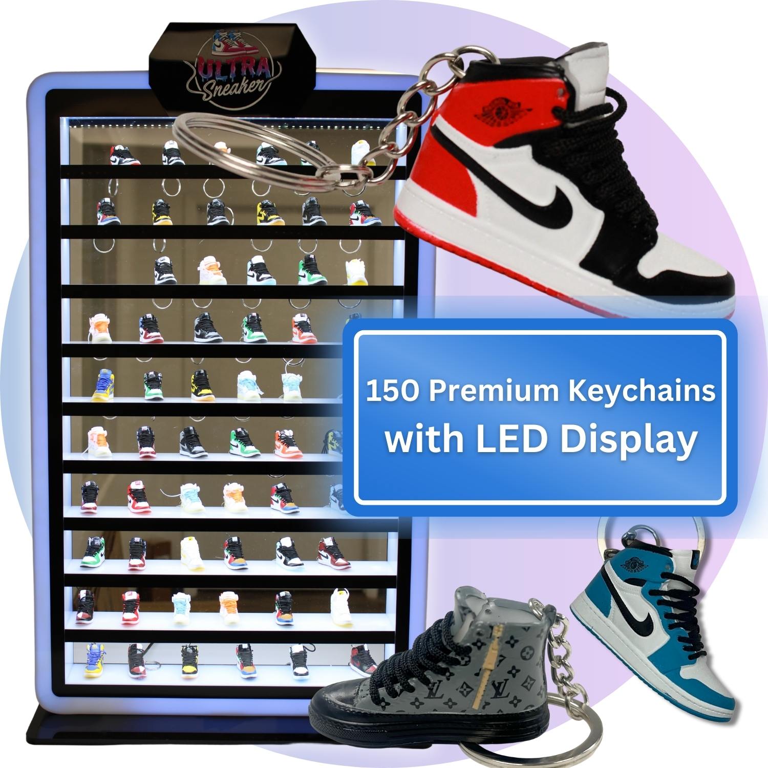 *BUNDLE DEAL* 150 Sneaker Keychains & LED Display - TAJ WHOLESALE ...